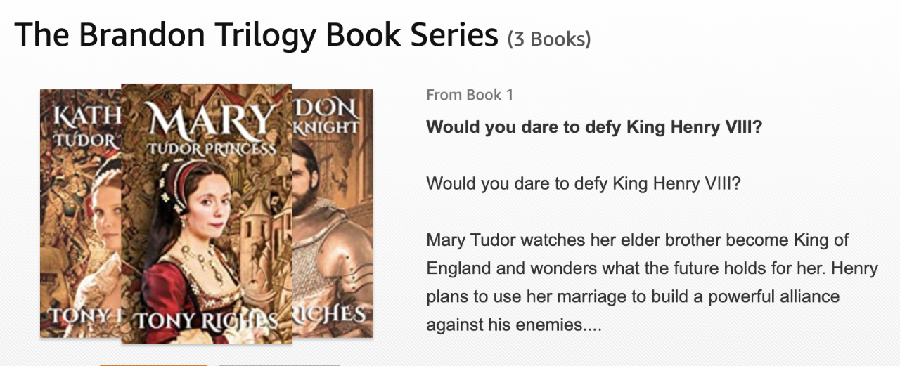 Guest Post: The Brandon Trilogy by Tony Riches – History… the ...